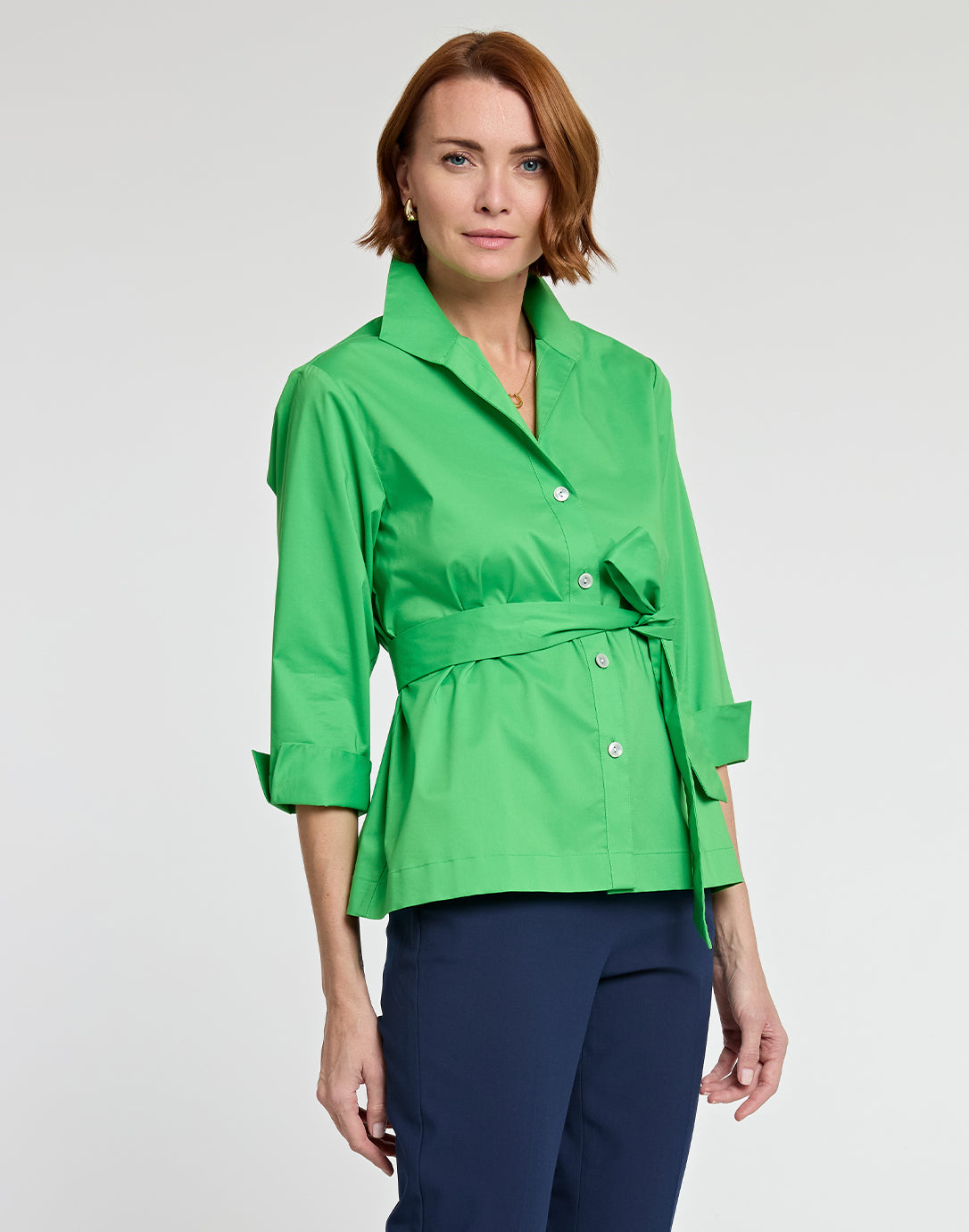 Charlie 3/4 Sleeve Cotton Shirt – Hinson Wu